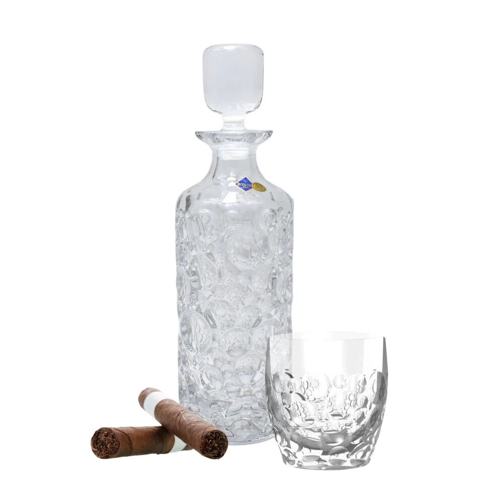Set 6 Pahare Whisky Lisboa, Cristal de Bohemia, 350 ml - eMAG.ro