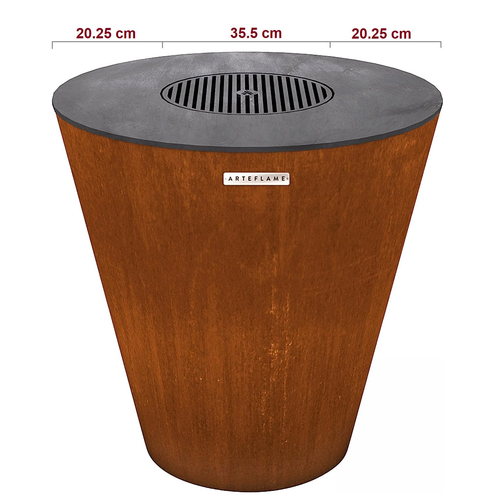 Gratar pe lemne Arteflame One Series 30 cu vatra si plita de gatit ...