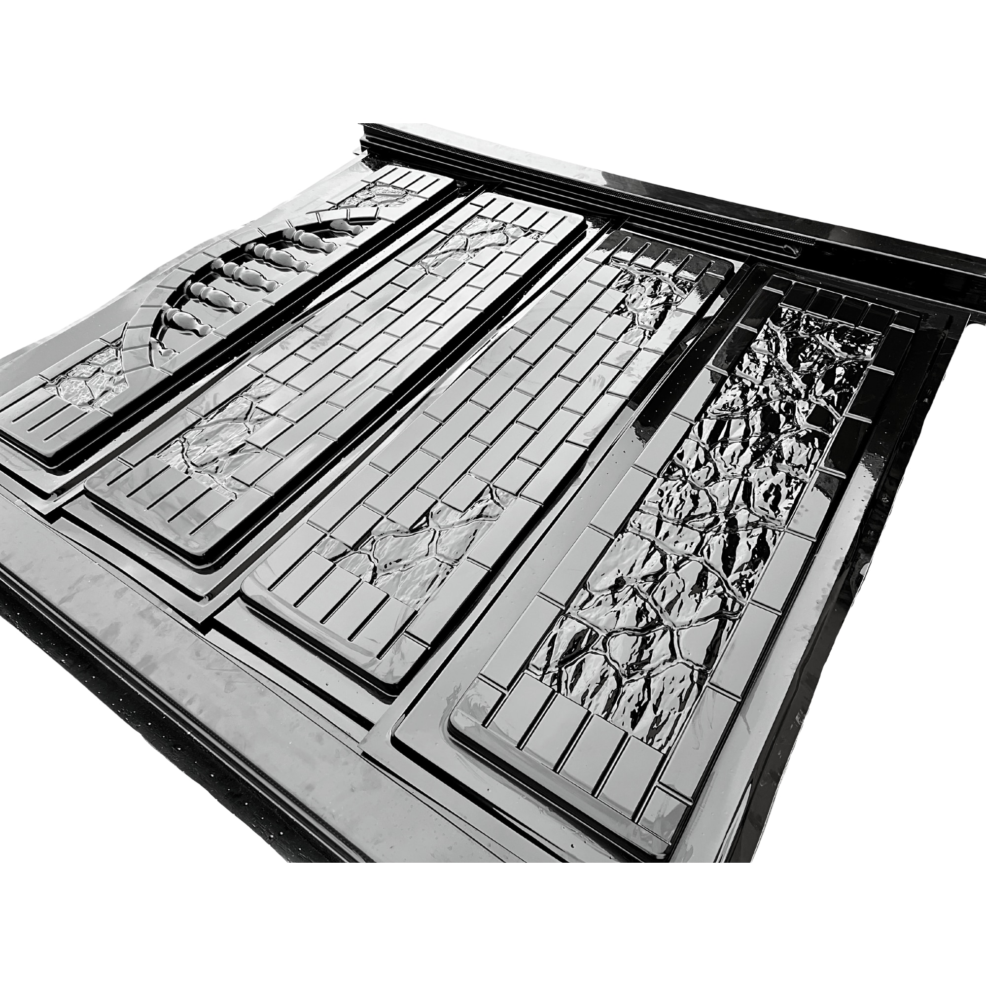 Set matrita gard, panou intreg, 3 matrite mijloc + 1 terminatie + 2 ...