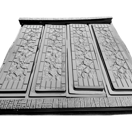 Set matrita gard, panou intreg, 4 matrite mijloc si 2 stalpi, model ...