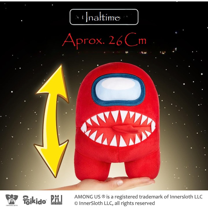 Jucarie de plus, Among Us, Impostorul Special, Gift, Rosu, 26cm - eMAG.ro