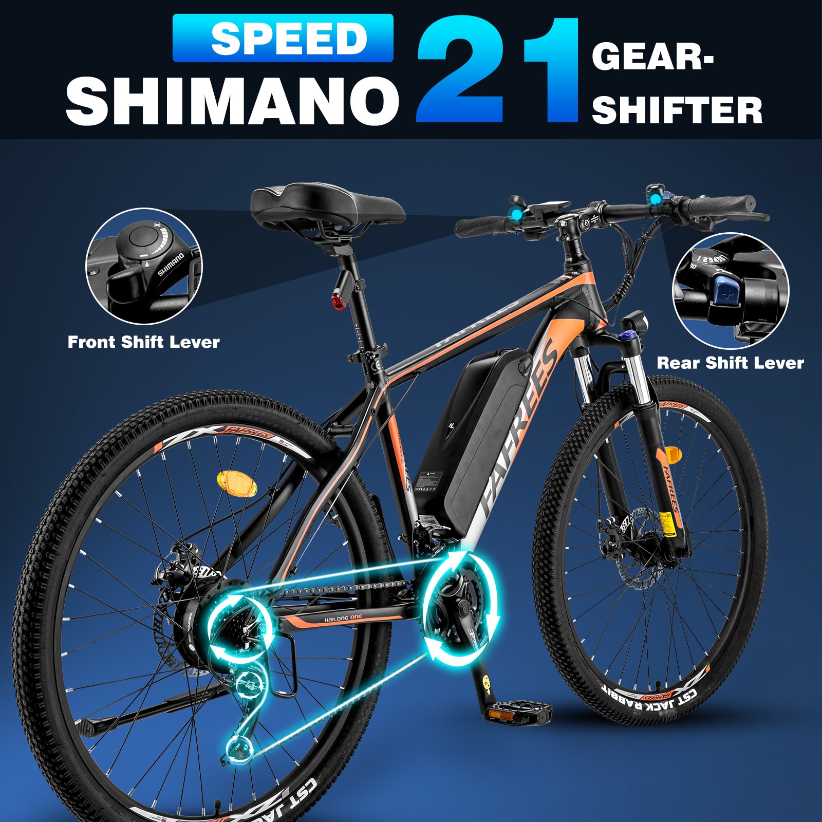 Bicicleta electrica, Fafrees 26 Hailong One, Motor 250W, 36V, Viteza ...