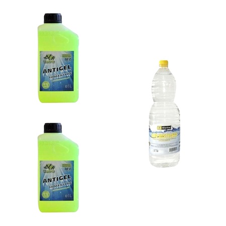 Pachet 2L Revizie Antigel Motrik Verde + 1L Apa Distilata - eMAG.ro