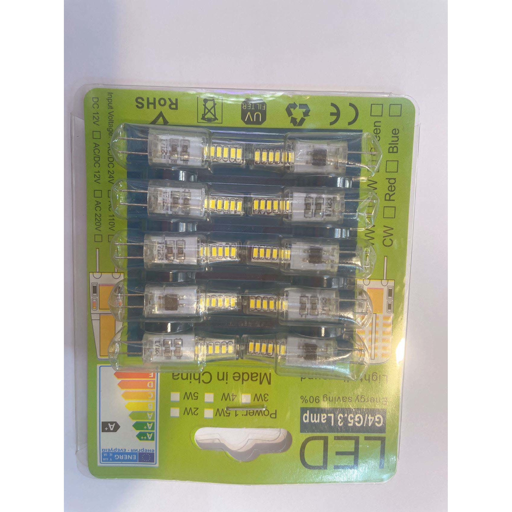 Set 10 Bec LED G4 12V trandafi led, Lumina alb cald 3W 12SMD - eMAG.ro