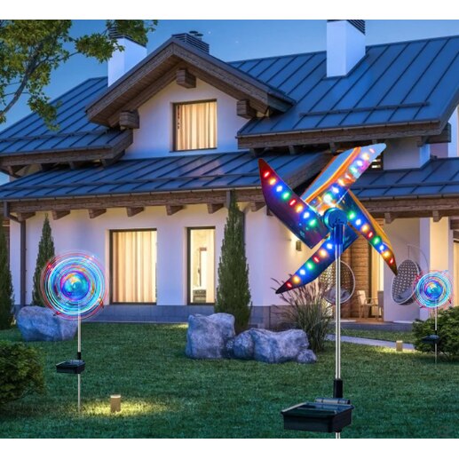 Set 2 Lampi solare pentru gradina 75x23cm model morisca RGB - eMAG.ro