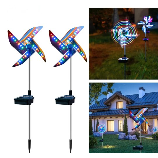 Set 2 Lampi solare pentru gradina 75x23cm model morisca RGB - eMAG.ro