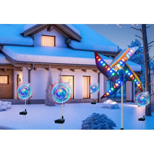 Set 2 Lampi solare pentru gradina 75x23cm model morisca RGB - eMAG.ro