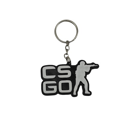 Breloc CS GO, negru-alb, plastic - eMAG.ro