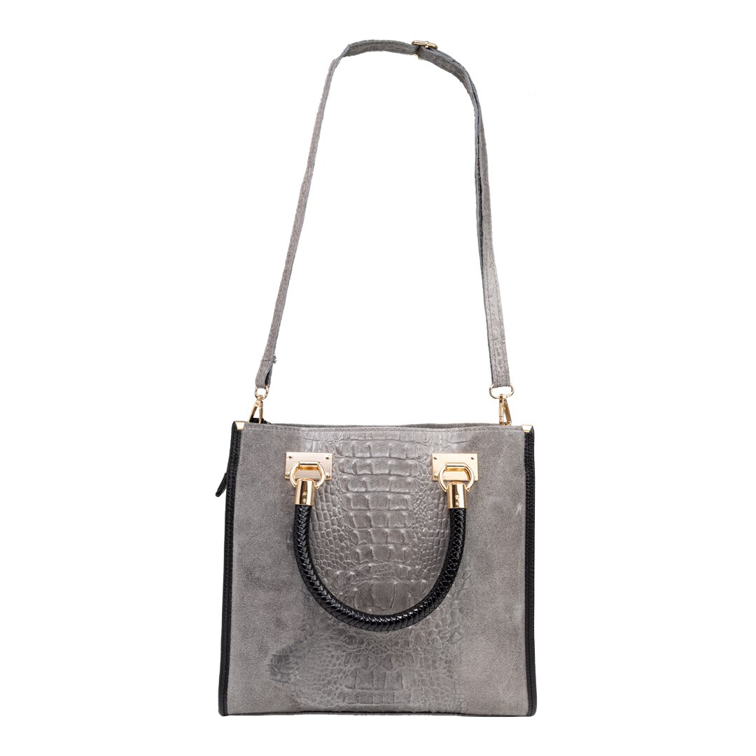 Poseta dama, piele, Toro Nero, Ava, gri - eMAG.ro