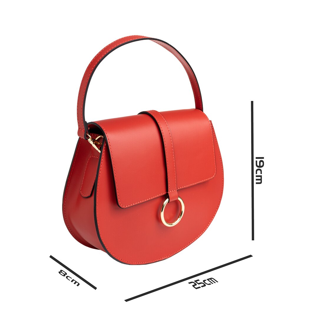 Poseta dama, piele, Toro Nero, Simona, rosu - eMAG.ro