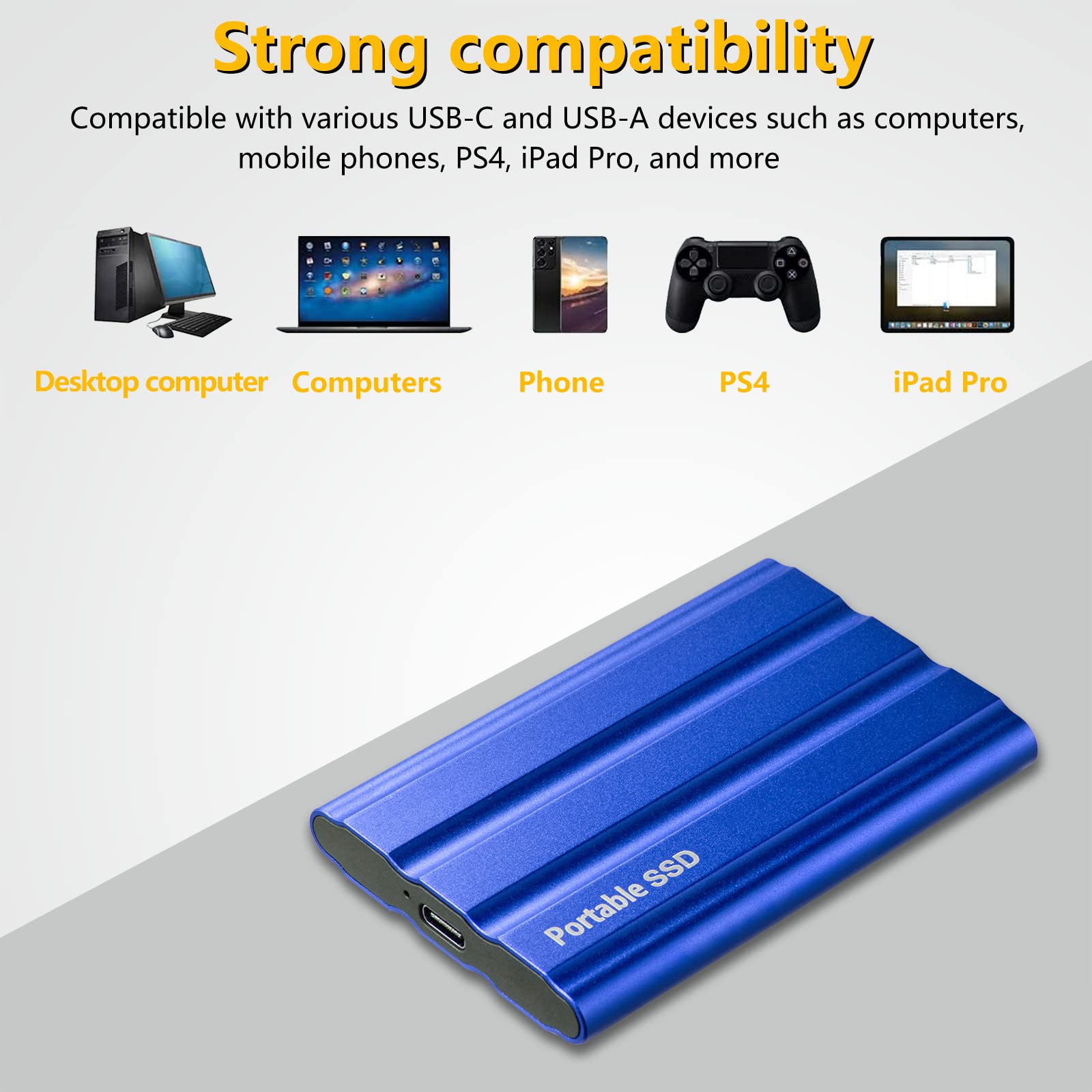 Hard disk extern, A90, 1TB USB 3,1 C pentru PC, Laptop si Mac, Red ...