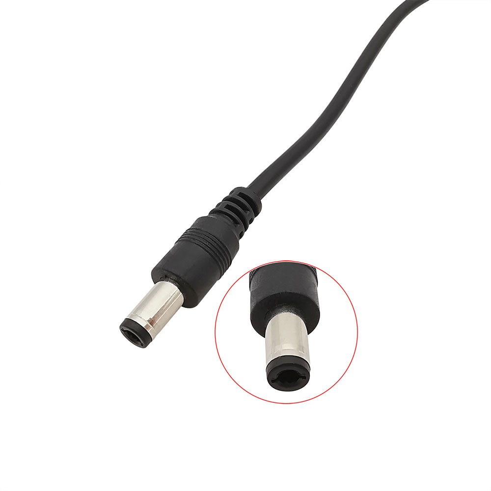 Cablu alimentare USB la DC 5.5 mm x 2.1 mm, 60 cm, negru - eMAG.ro