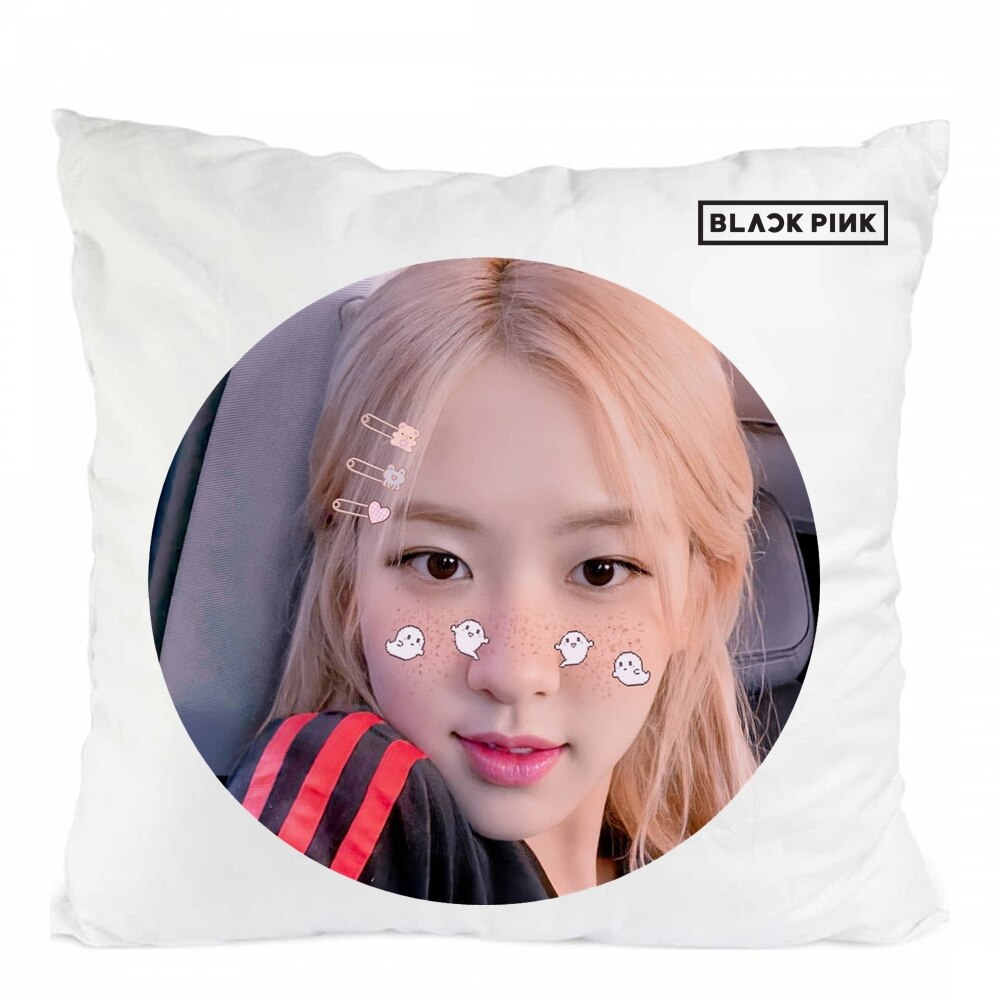 Perna personalizata blackpink rose kpop blinks, Poliester, Alb, 40 x 40 ...