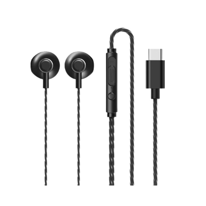 Casti Evolium cu microfon si conector Type-C, Neagra - eMAG.ro