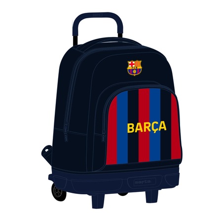 Ghiozdan cu roti, FC Barcelona, 33 x 45 x 22 cm, Negru - eMAG.ro