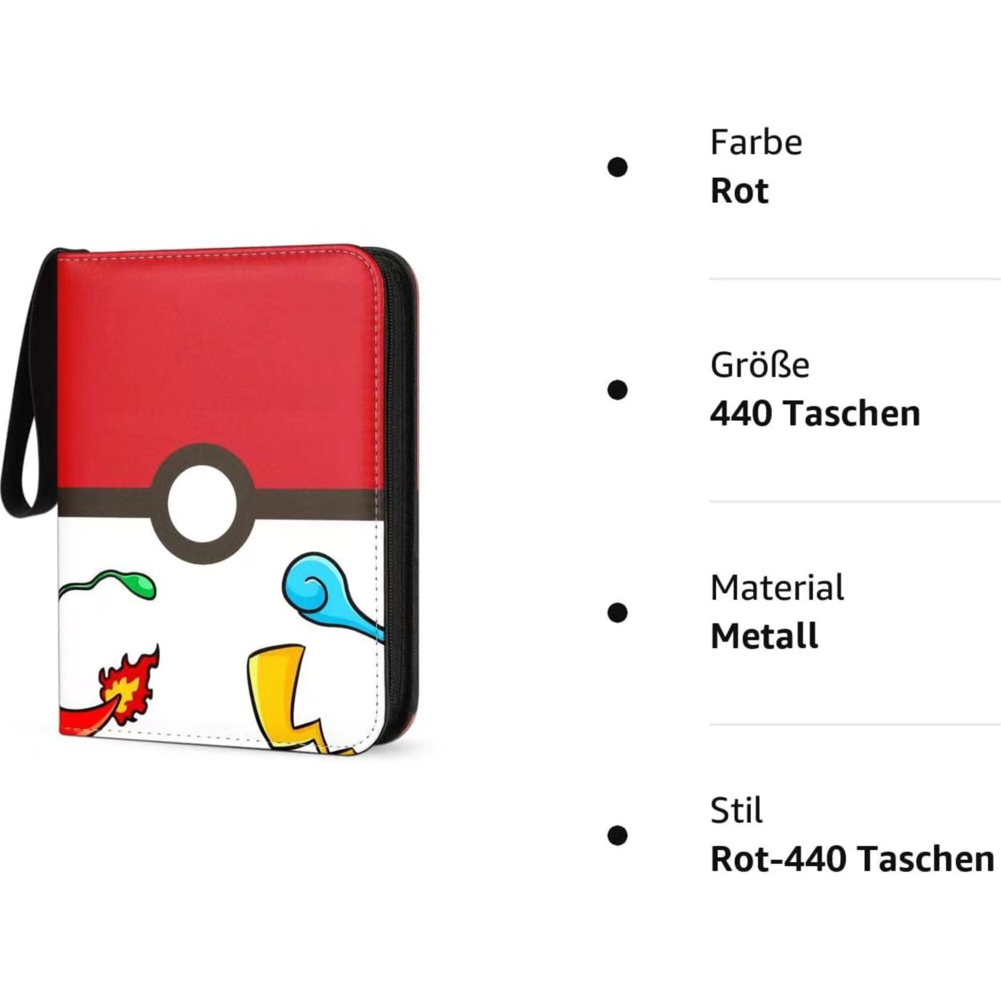 Album pentru carti joc, Pokemon, Piele ecologica, 400 Spatii depozitare ...