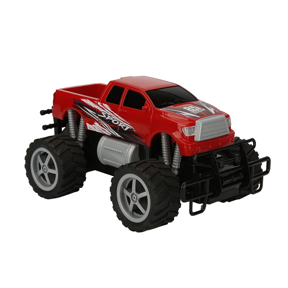 Количка Suncon RC - Pick-Up Jumbo Wheels, Червен, 1/18 - eMAG.bg