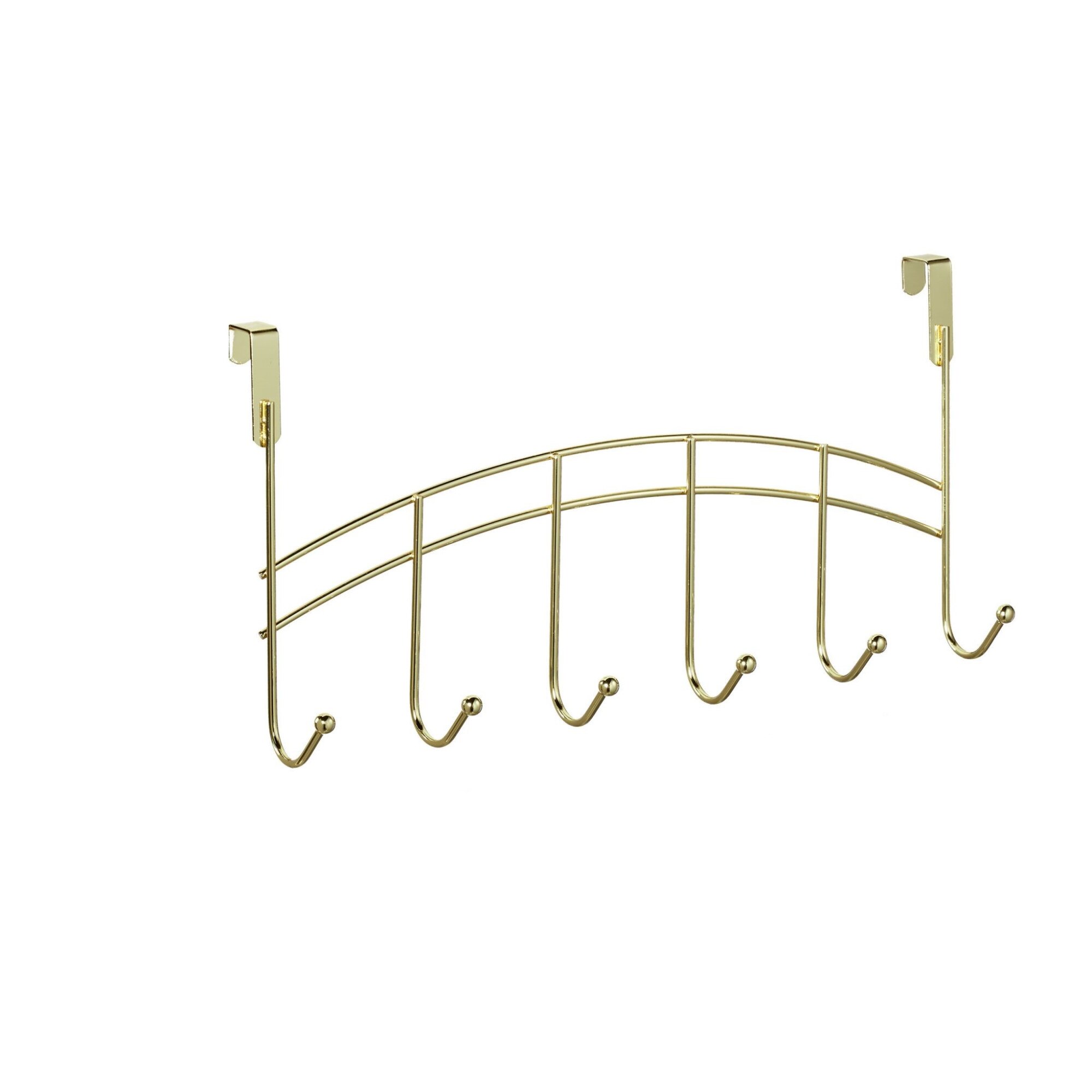 Cuier metalic versatil, cu 6 carlige, 20x40x9 cm auriu - eMAG.ro