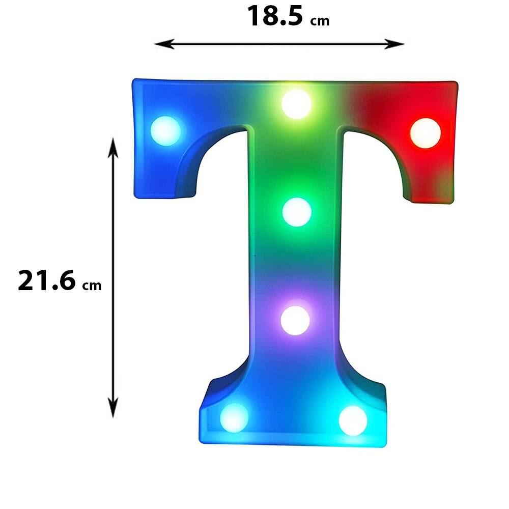 Litera T 3d luminoasa led, volumetrica, cu telecomanda pentru controlul ...