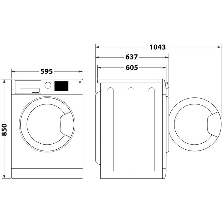 Masina de spalat rufe Hotpoint Natis NLCD946BSAEUN, 9 kg, 1400 rpm ...