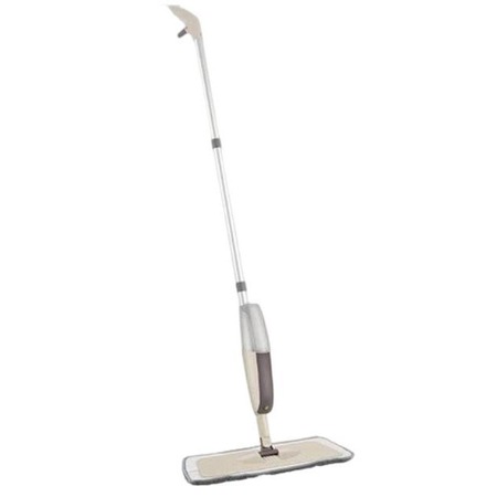 Mop plat cu pulverizator, 3 rezerve microfibra, Plastic/Metal, Bej ...