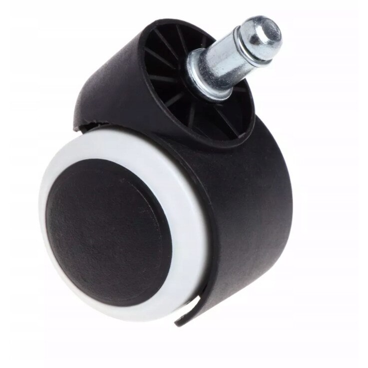 Set 5 roti scaun, Plastic/Cauciuc, 22 mm, 50 mm, 11 x 22 mm, 60 kg, Alb ...