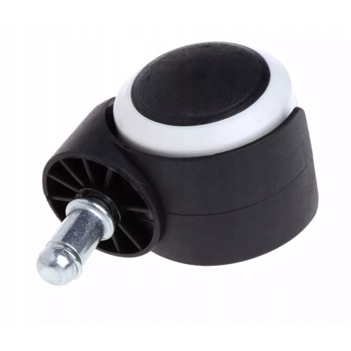 Set 5 roti scaun, Plastic/Cauciuc, 22 mm, 50 mm, 11 x 22 mm, 60 kg, Alb ...