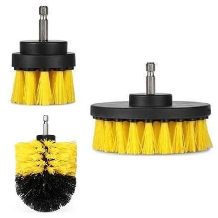 Set 3 perii rotative din plastic, de curatat suprafete, covoare ...