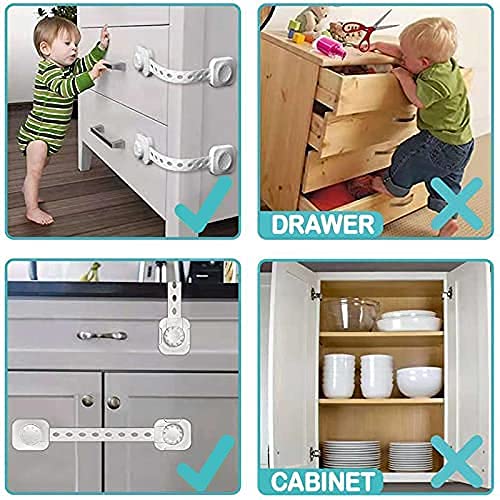 Set 6 Sigurante Usi Copii, VIELLAN, Blocheaza Sertare, Frigider, Congelator, Anti-Ciupire ...