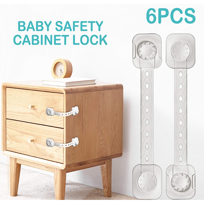 Set 6 Sigurante Usi Copii, VIELLAN, Blocheaza Sertare, Frigider, Congelator, Anti-Ciupire ...