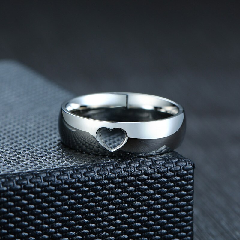 Inel inox cu inima decupata, BeSpecial, IJC14_182, Diametru 18.2 mm ...