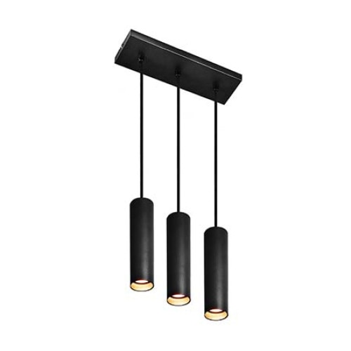 Pendul led modern Design de arta Vintage Negru 220V 3 Brate lumina Cald ...