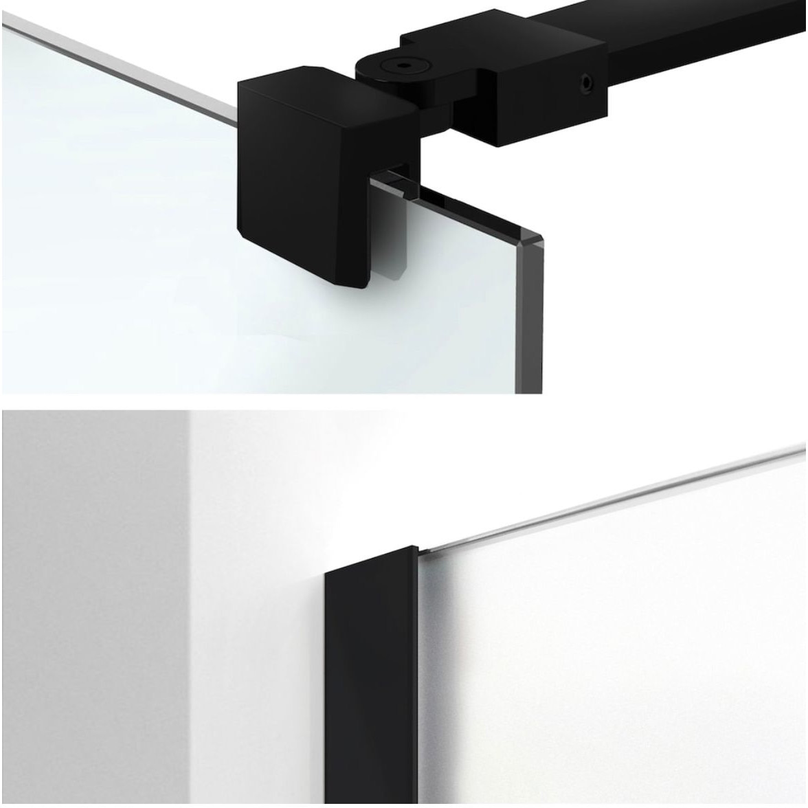 Paravan dus tip walk-in, Sticla Securizata Mata de 8mm, Accesorii ...