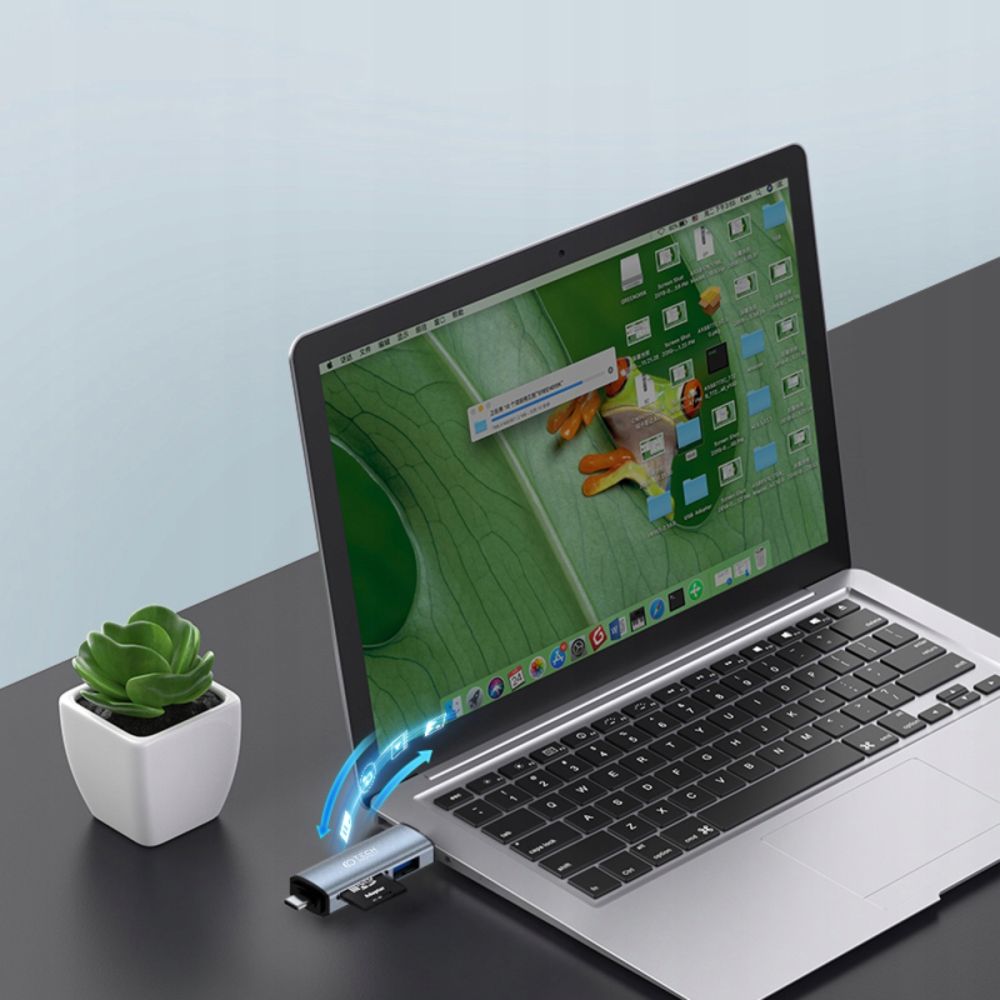 Card reader TECH-PROTECT UltraBoost, micro SD / SD, conectori USB si ...