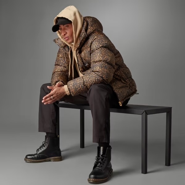 Geaca adidas SPRT Down Animal-Print Puffer L Maro - eMAG.ro