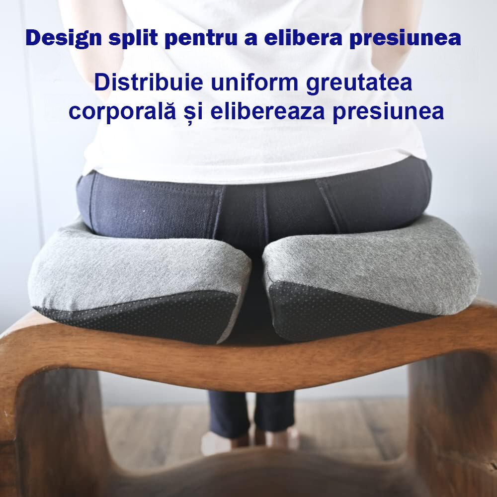 Perna ortopedica sezut NextWave®️, din spuma cu memorie, Coccis, pentru ...