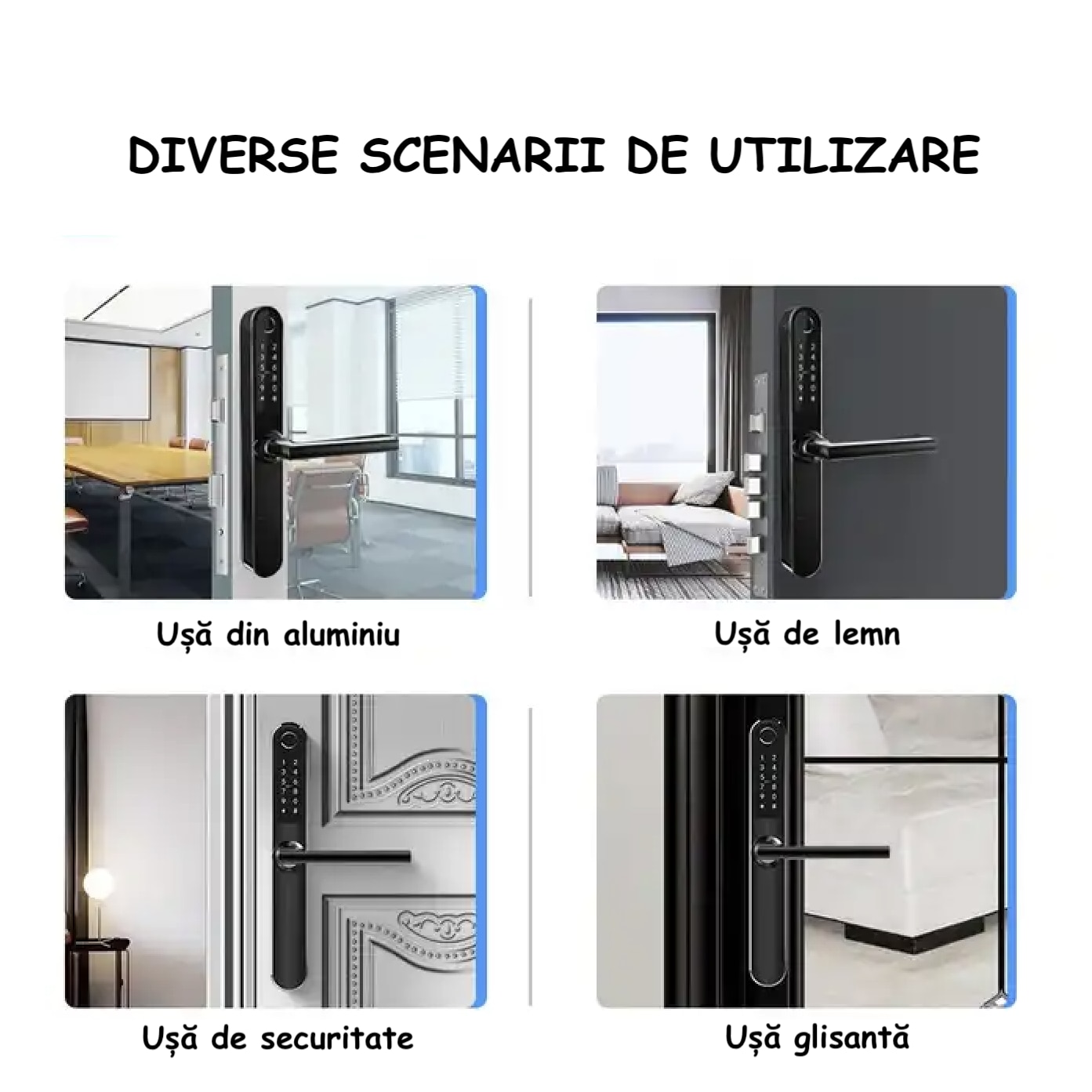 Incuietoare Inteligenta wireless, Yala cu Aplicatie Tuya, Control de la ...