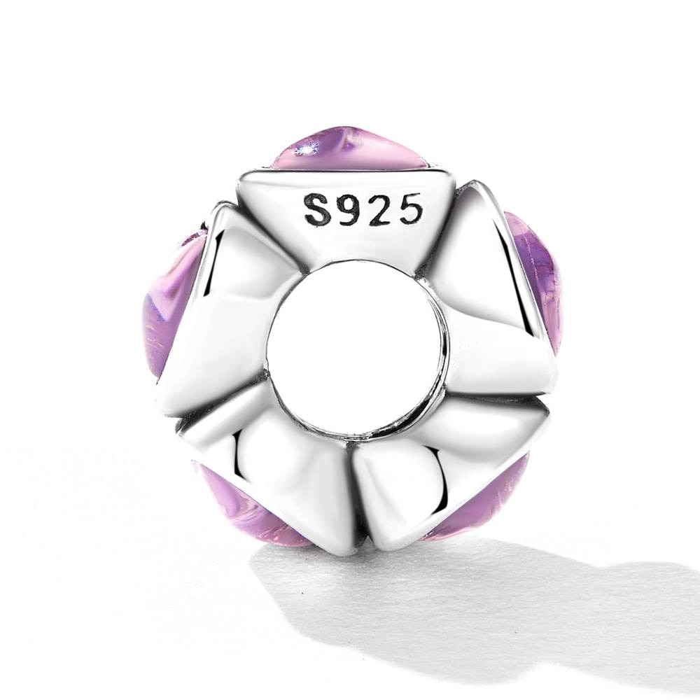 Talisman din Argint Placat cu Rodiu, Glass Heart - eMAG.ro