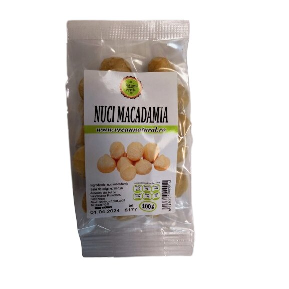 Macadamia nuci 100gr, Natural Seeds Product - eMAG.ro