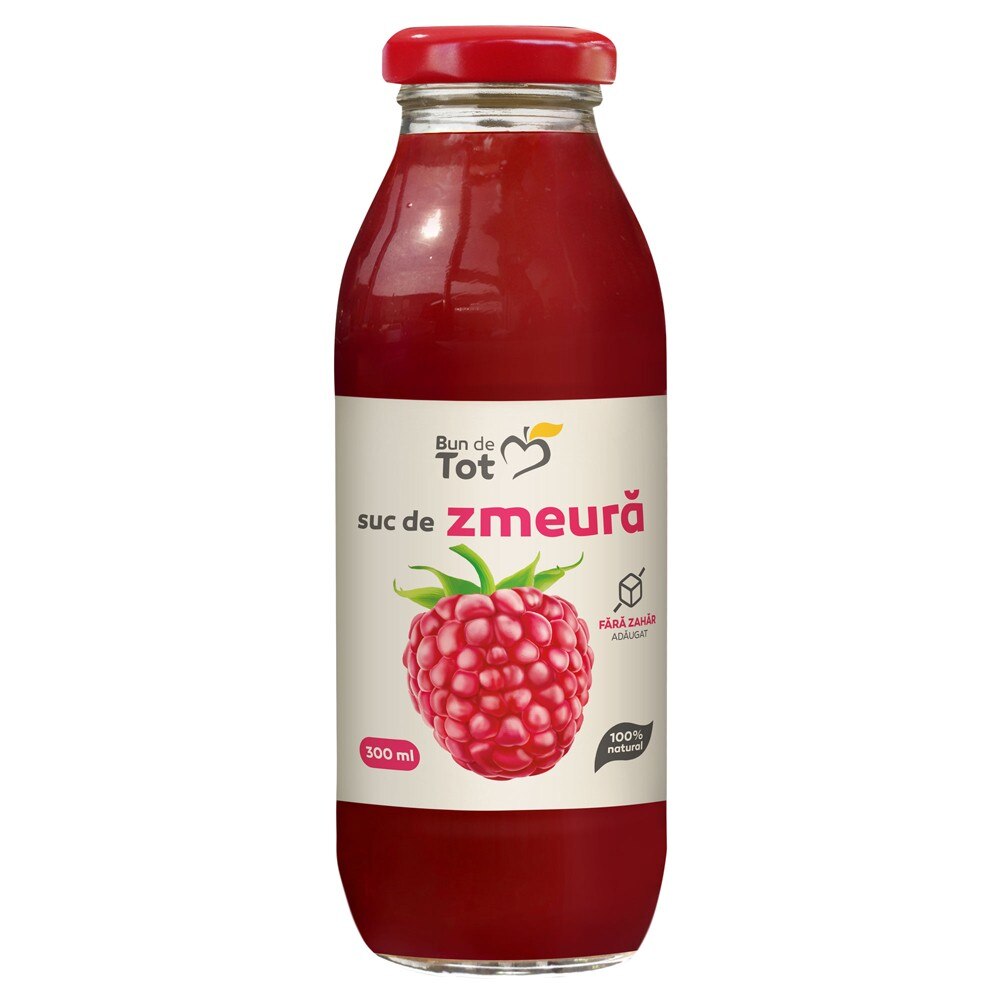 Set 2 x Suc de Zmeura fara Zahar, 300 ml, Bun de Tot - eMAG.ro