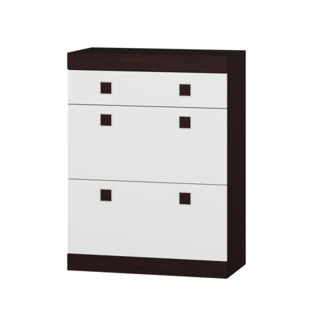 Dulap pantofar Sonata 800, Everest, wenge inchis, alb, 80 x 38 x 105 cm ...