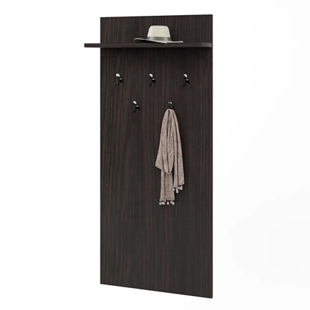 Cuier Sonata 600, Everest, wenge inchis, 60 x 15 x 130 cm - eMAG.ro