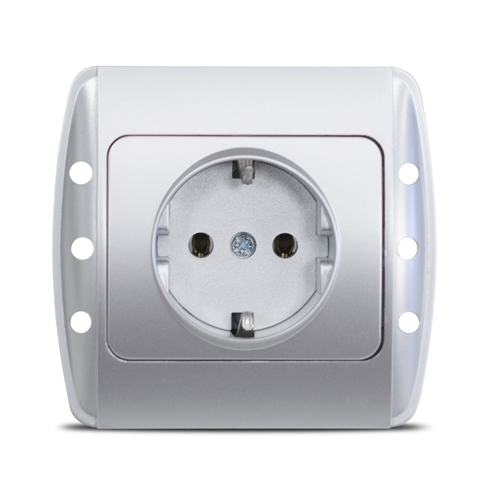 Priza Simpla CP Elbi Zirve 16 A Incastrat Gri Metalizat ST - eMAG.ro