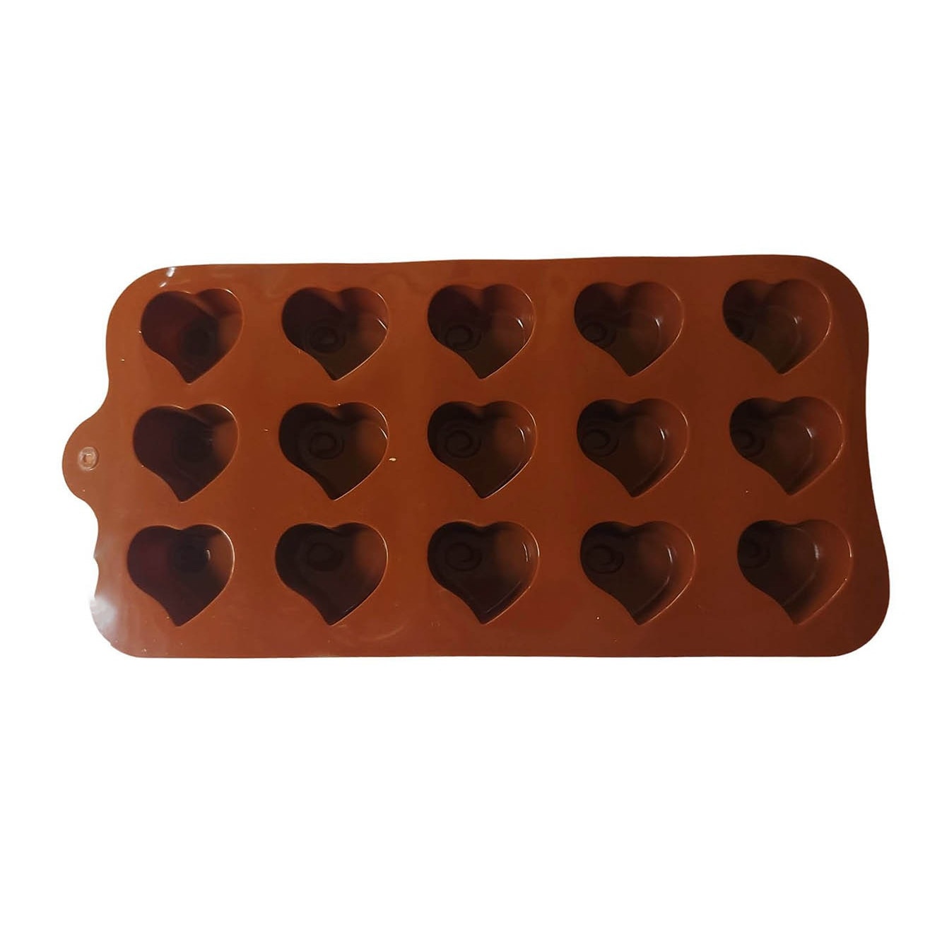 Forma silicon pentru bomboane in forma de inima, 15 cavitati, Maro, 19 ...