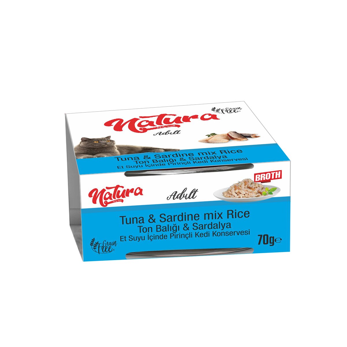 Hrana pentru pisici, Natura, Conserva, Ton/Sardine, 70g - eMAG.ro