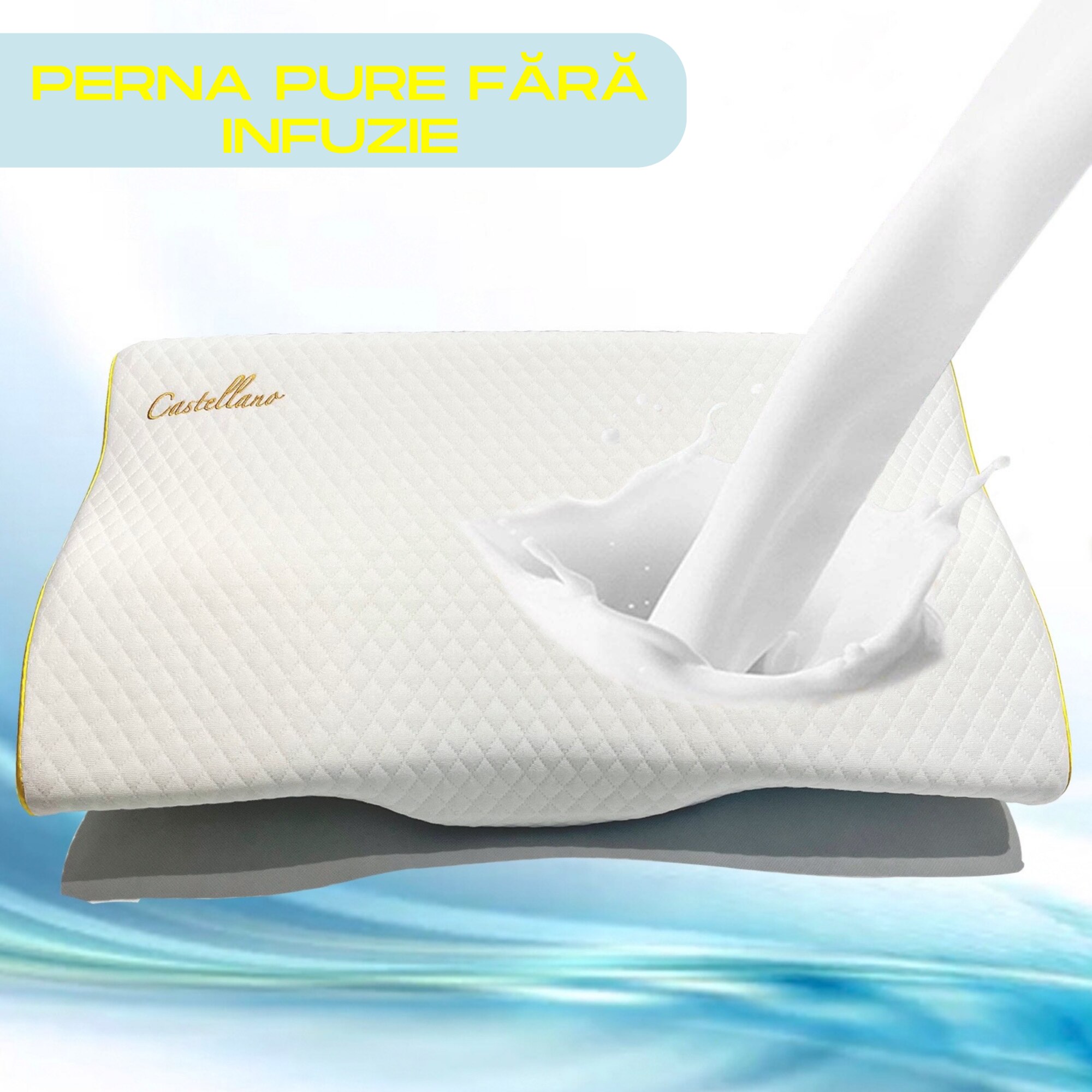 Perna Ortopedica Ultra Premium, Castellano, Din Spuma Cu Memorie Si ...