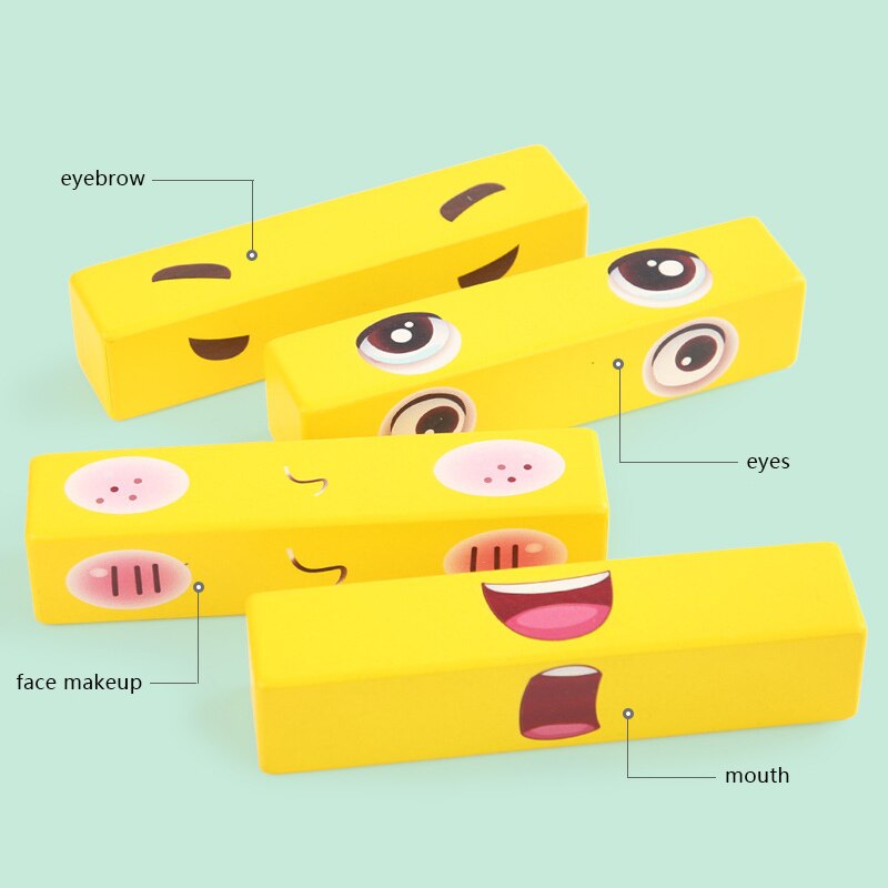 Дървен пъзел Emotions, Face Changing Building Blocks, +3 години - eMAG.bg
