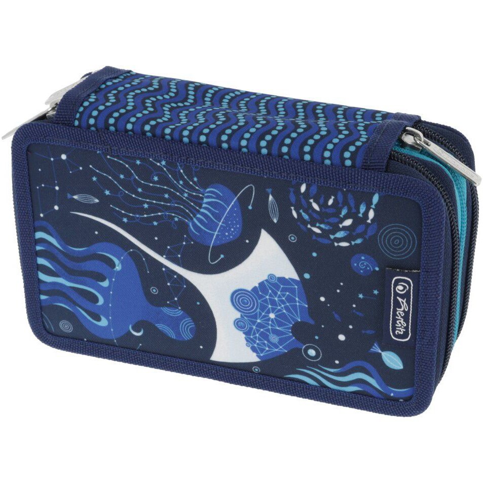 Penar Herlitz echipat, 31 piese, 3 fermoare, dimensiune 19 x 11,5 x 7 ...