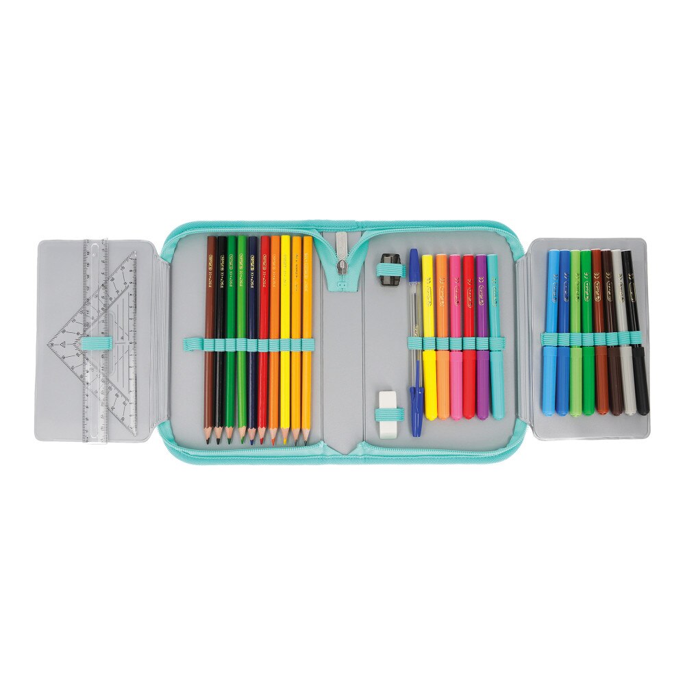 Penar Herlitz echipat, 31 piese, cu 2 clape, dimensiune 14 x 20,3 x 3,5 ...