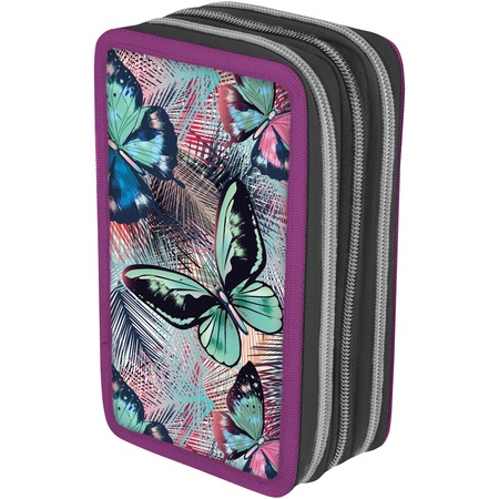 Penar Herlitz neechipat, cu 3 fermoare, dimensiune 20 X 6 X 13 Cm ...